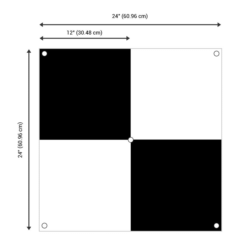 GCPs For Aerial Mapping | Center Eyelet | 24" x 24"